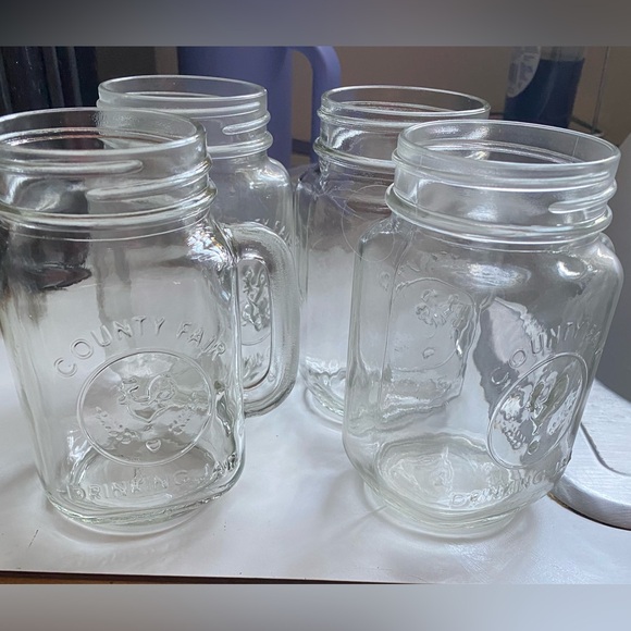 Libbey | Dining | Libbey Country Fair Clear Drinking Jar Set Of 4 With ...